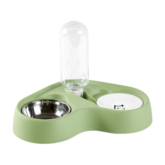 Automatic Pet Water Food Dispenser Dogs Cats 2 In 1 Waterer Dry Food ...