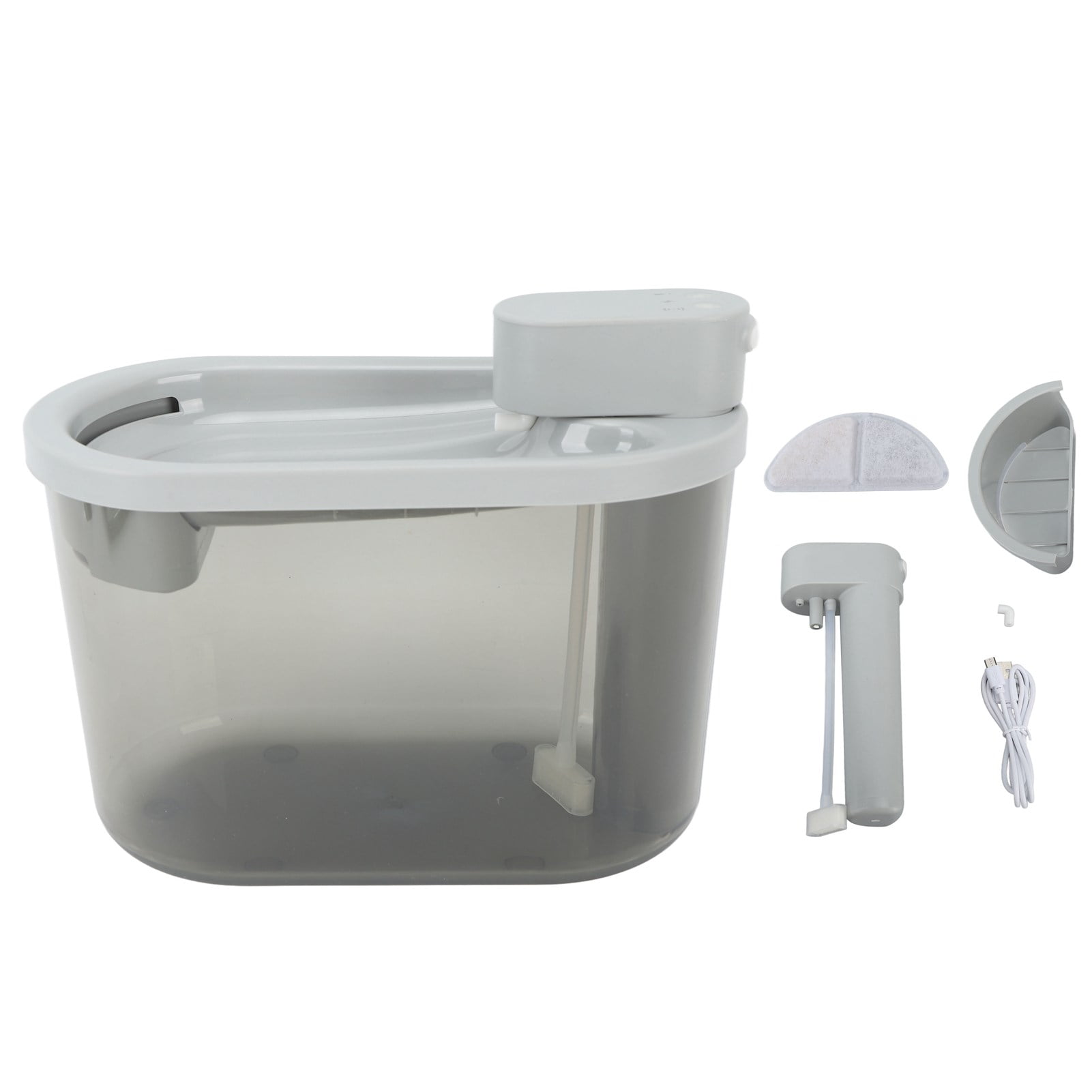 Automatic Pet Water Fountain for Cats Dogs Visible Water Level ...