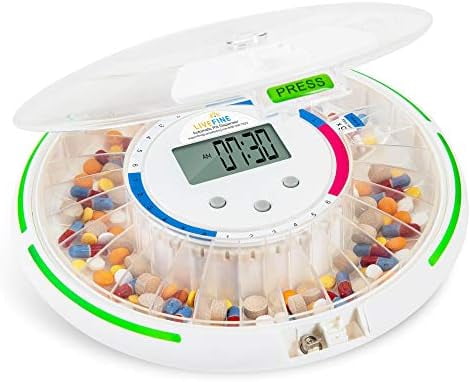 Automatic Pill Dispenser with 28-Day Electronic Medication Organizer, 6 ...