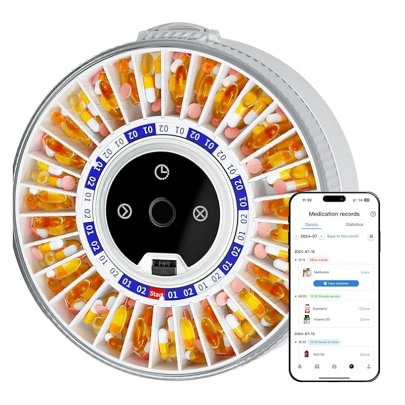 Automatic Pill Dispenser for Elderly with Alarm, with 31-Slot ...