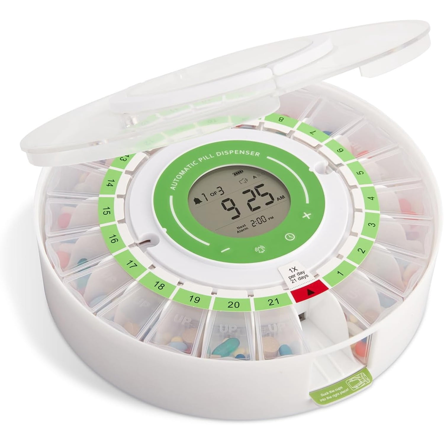 Automatic Pill Dispenser with Alarm, Smart Pill Organizer Carousel ...