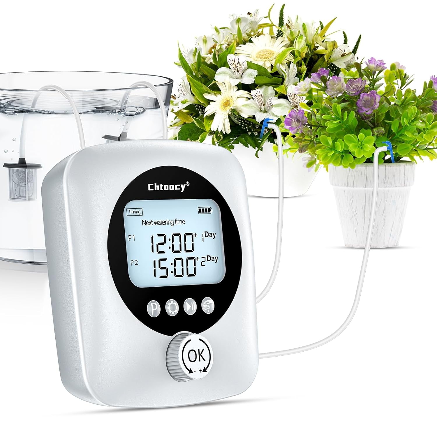 Automatic Plant Waterer for 30 Potted Plants - 98FT Dual Pumps ...