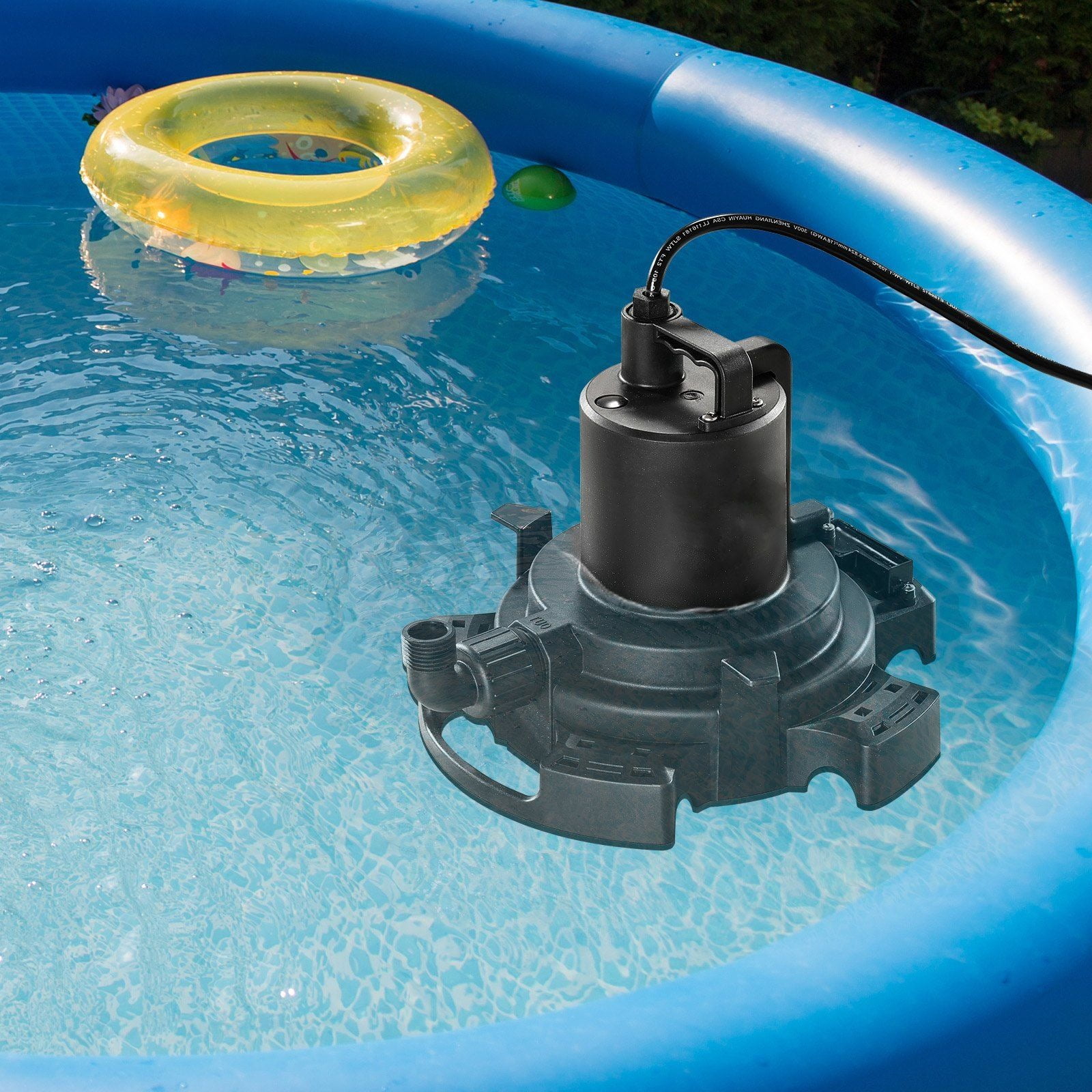 Automatic Pool Cover Pump, Submersible, 1/2 HP, 1600 GPH, 25ft Cord ...
