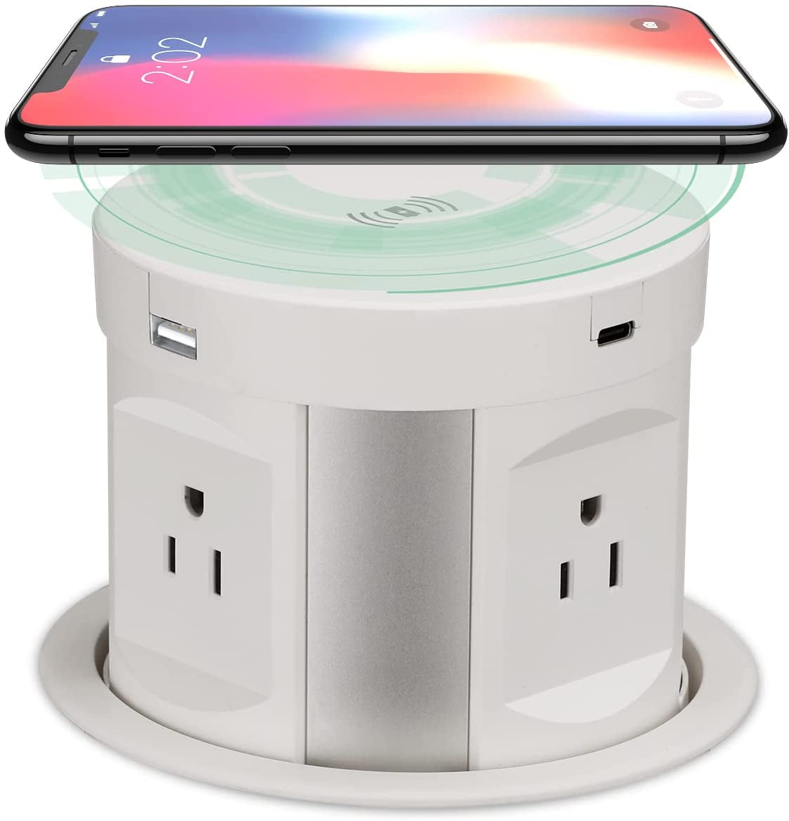 Automatic Pop up Outlet, Wireless Charger Power Strip Surge Protector ...