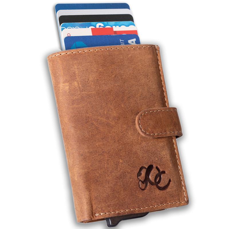 Automatic Pop-Up Bifold Wallet Leather Compact - Walmart.com