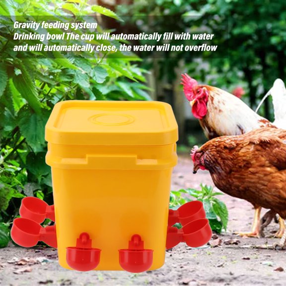 Uxcell Pig Nipple Waterer Automatic Poultry Drinker Feeder 1/2" PT ...