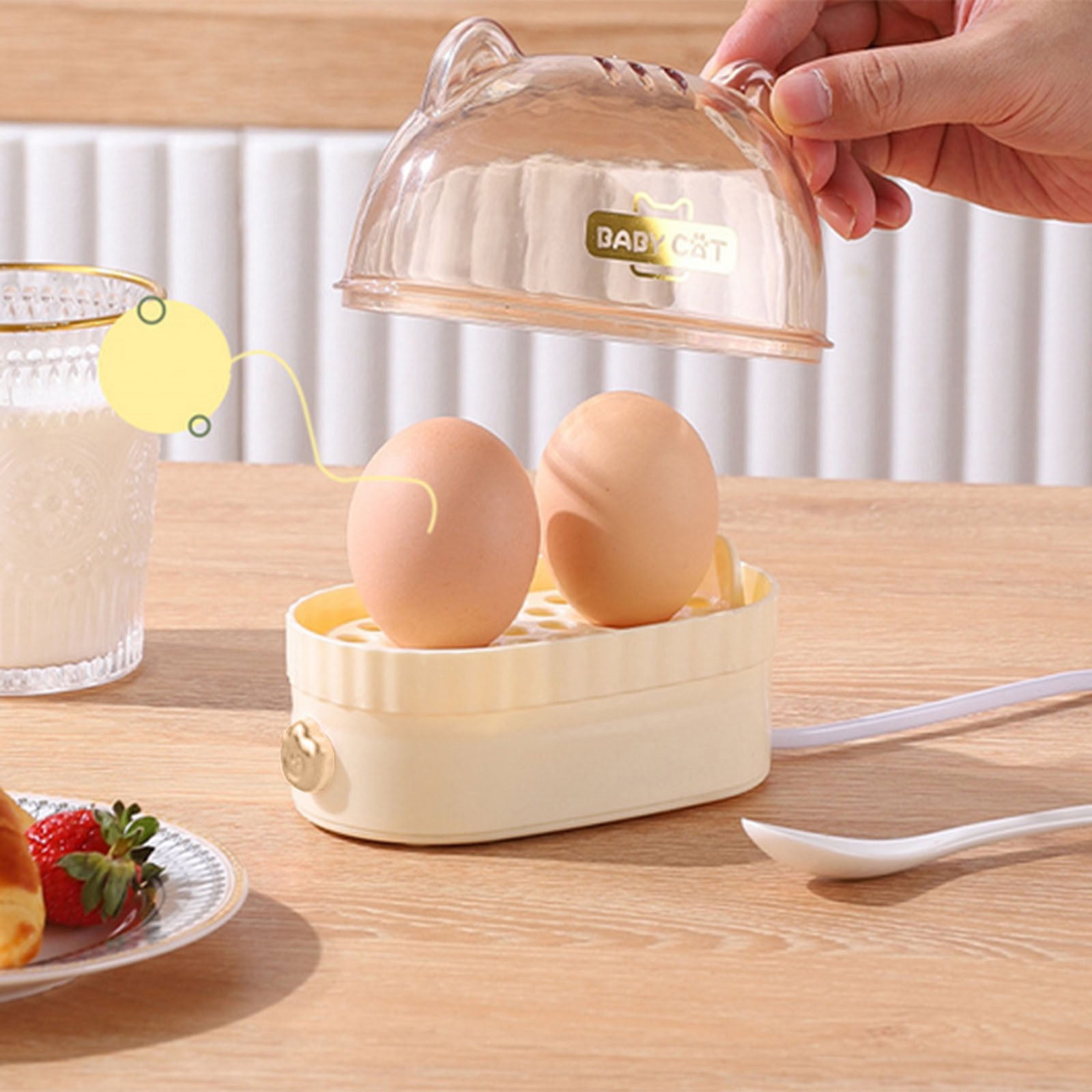 Automatic Power-Off Egg Steamer - Compact Dormitory & Office Breakfast ...