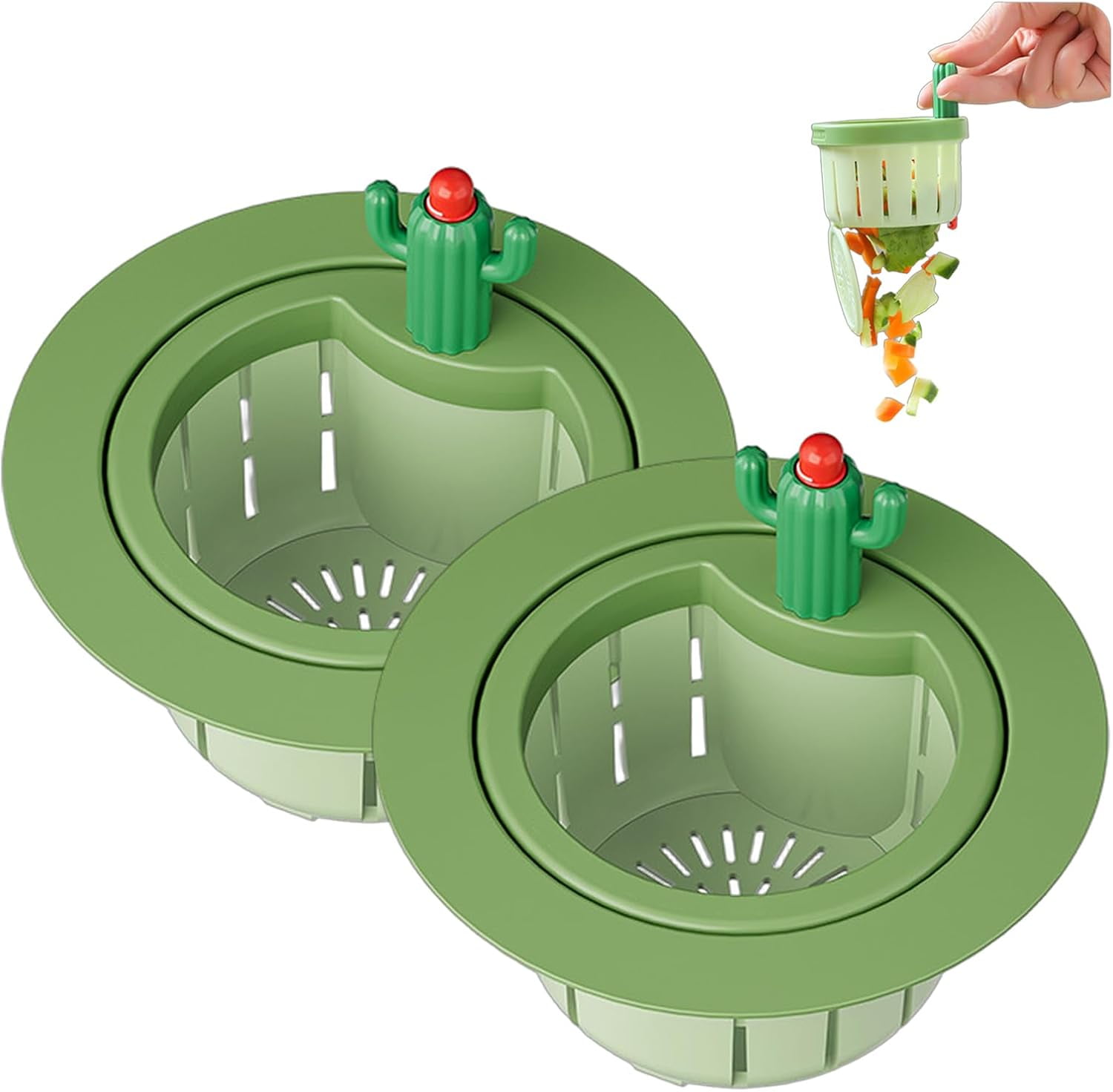 Automatic Pressing Sink Filter, Cactus Kitchen Sink Drain Filter, Self ...