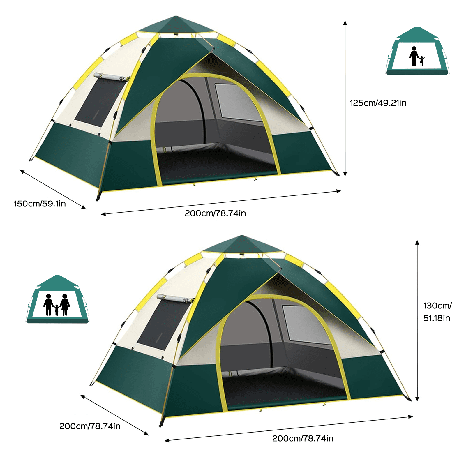 Automatic Quick-Opening Tent Outdoor Self-Driving Travel Camping Tent ...
