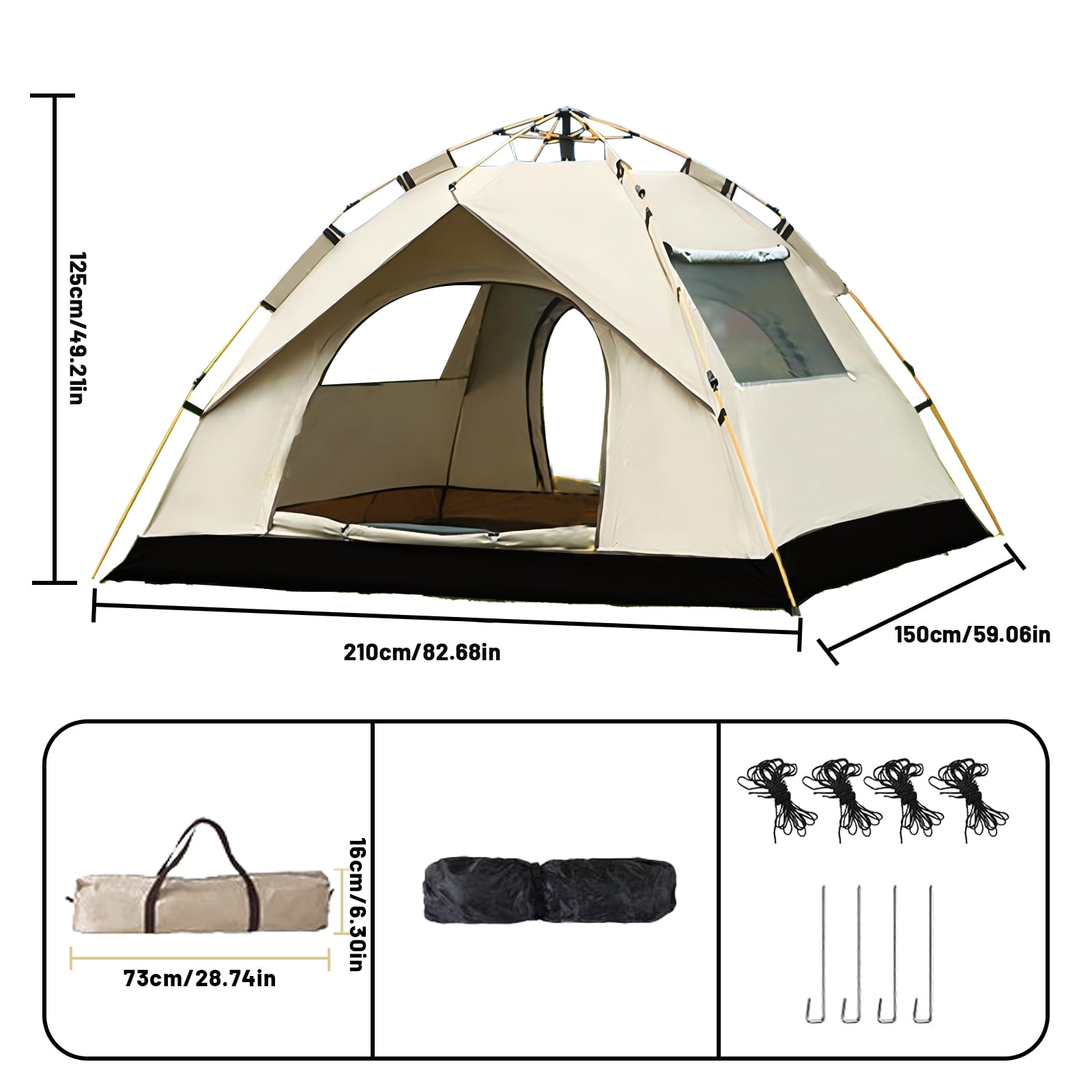 Automatic Quick-opening Tent Outdoor Self-driving Travel Camping Tent ...