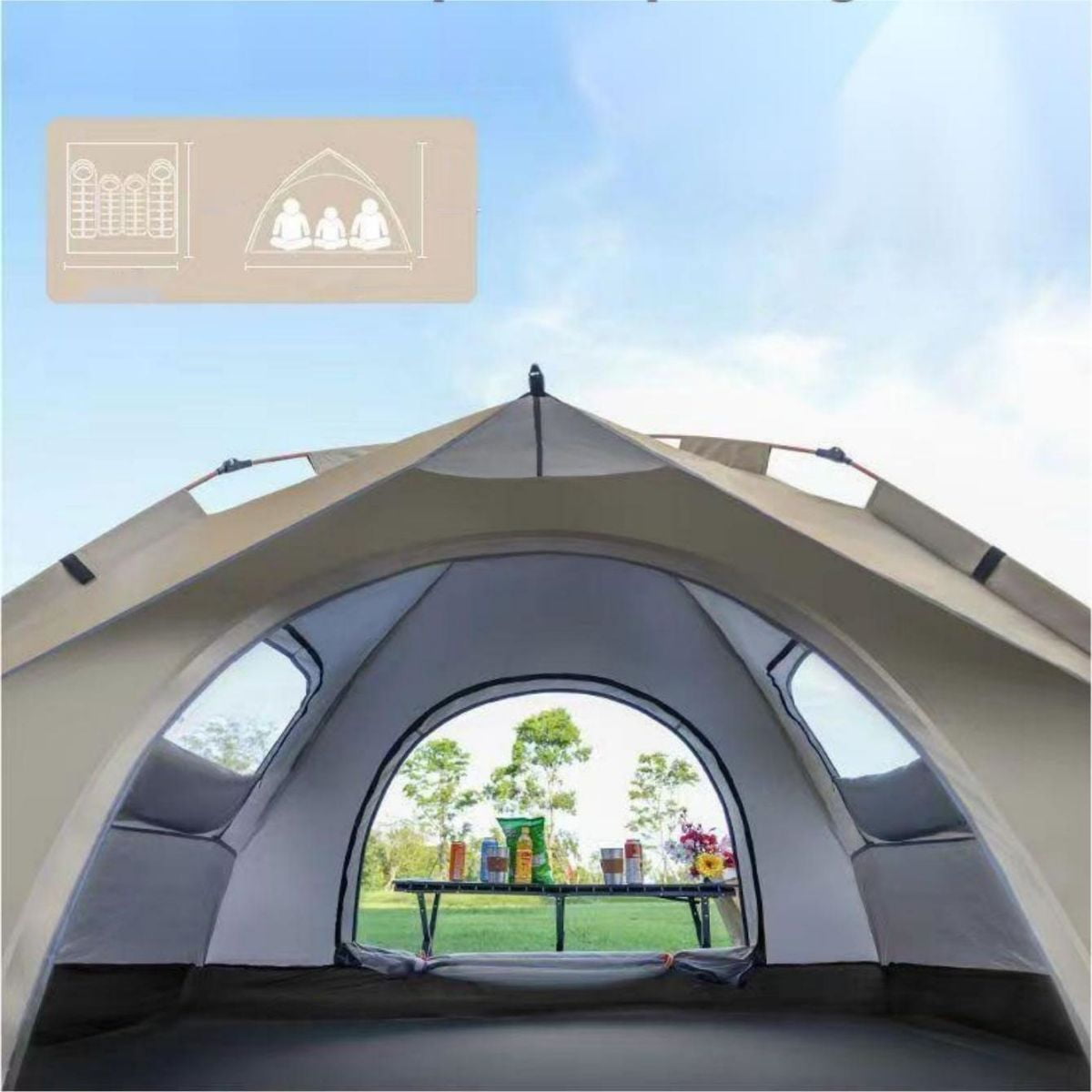 Automatic Quick-opening Tent Outdoor Self-driving Travel Camping Tent ...