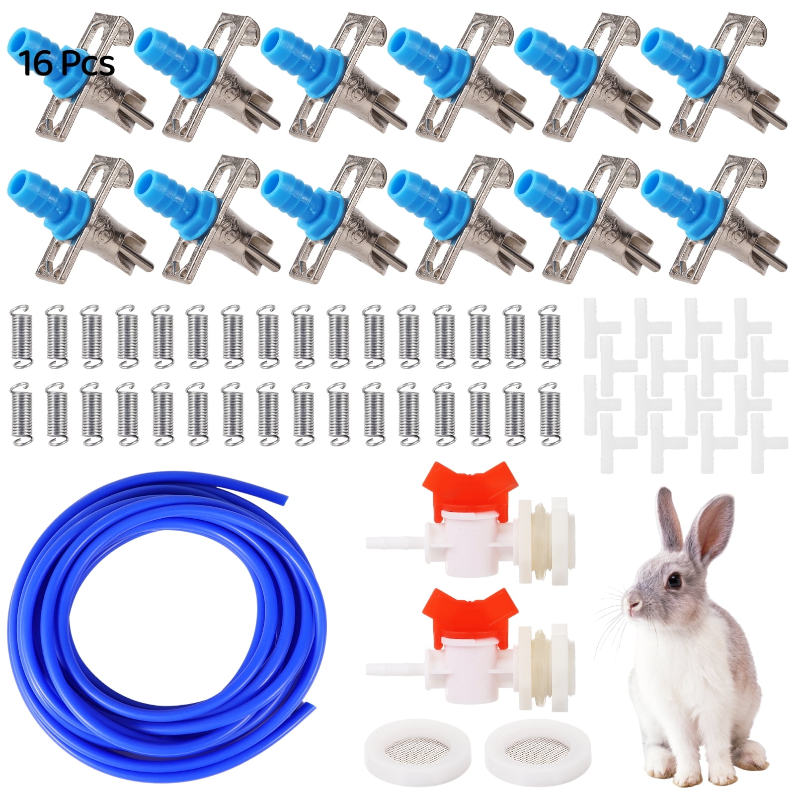 Automatic Rabbit Watering Kit, Including 5/16" Hose, Nipple Drinkers ...