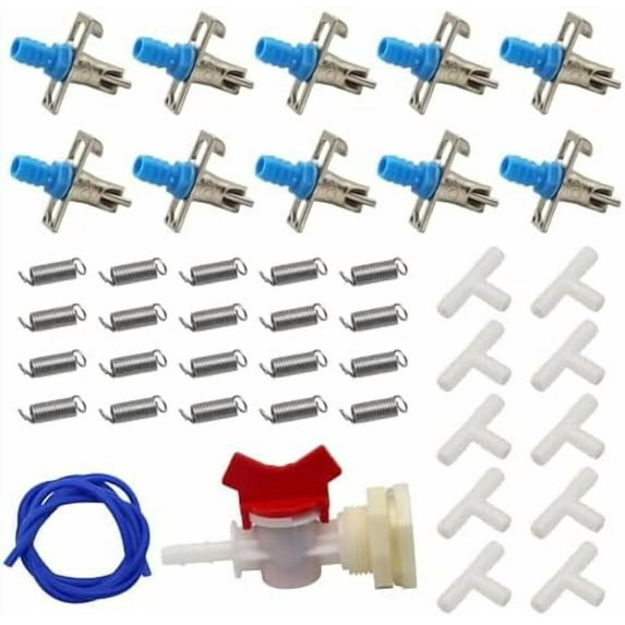 Automatic Rabbit Watering System Kit Include 10 Nipple Drinker Feeders ...