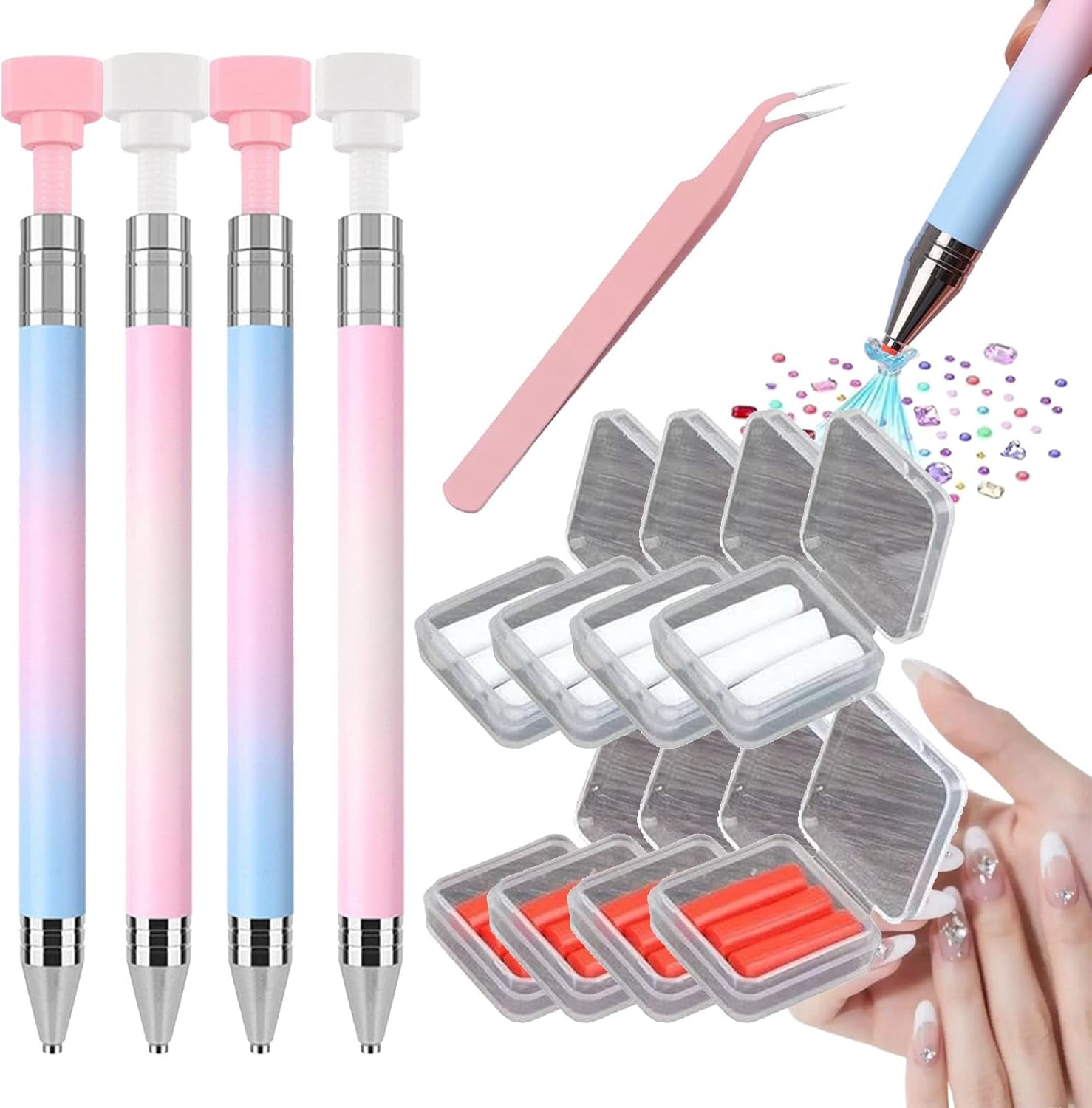 Automatic Refillable Wax Pen, 2026 New Diamond Art Pen Refillable Wax ...