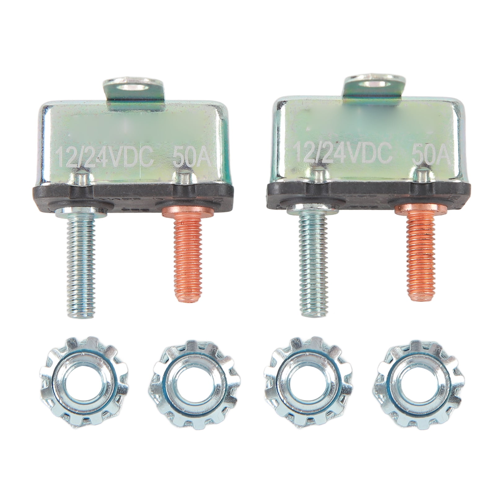 Automatic Reset Circuit Breaker 50A 12V 24V, Aluminum Alloy, Overload ...