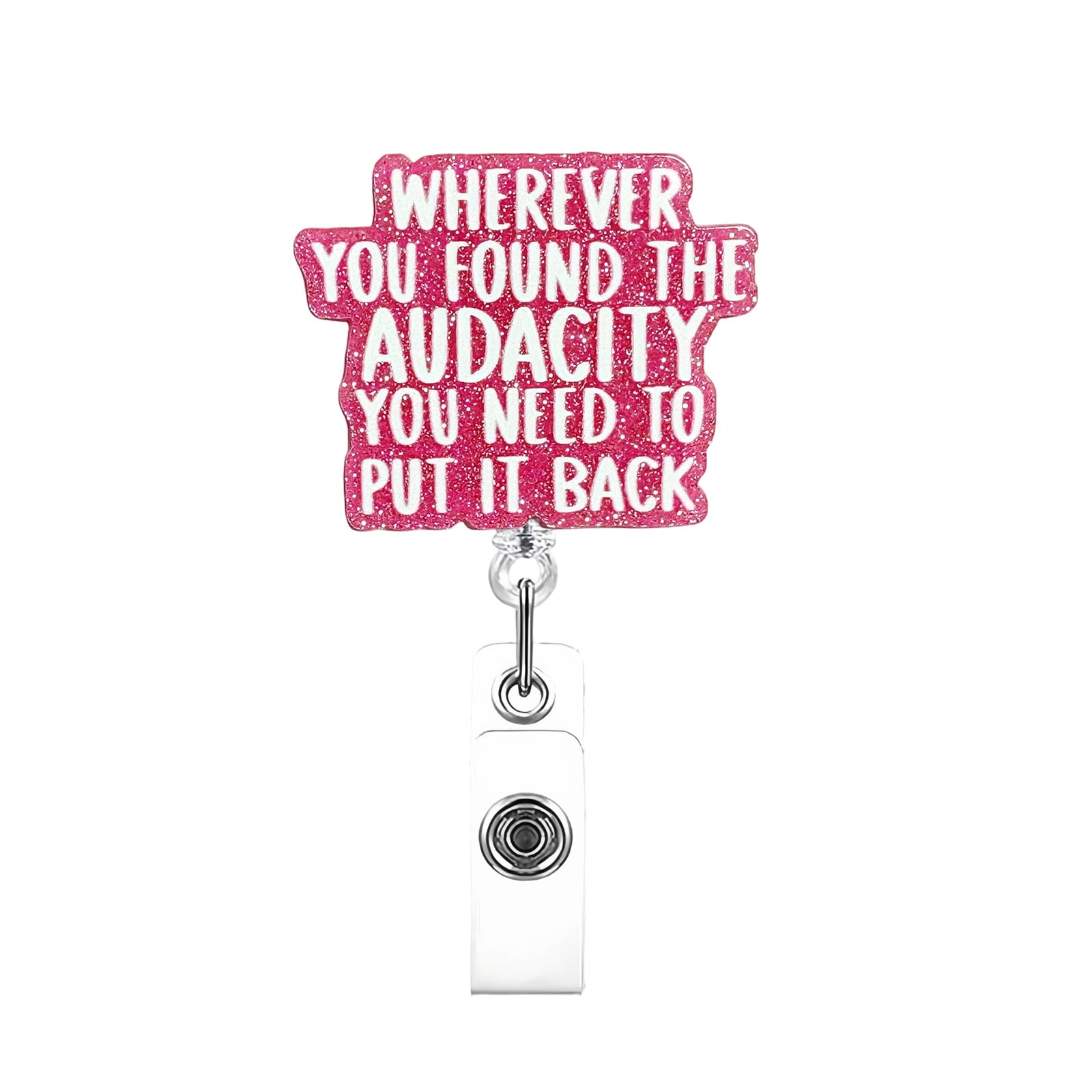 Automatic Retractable Badge Clip, Secure Attachment for Badges ...