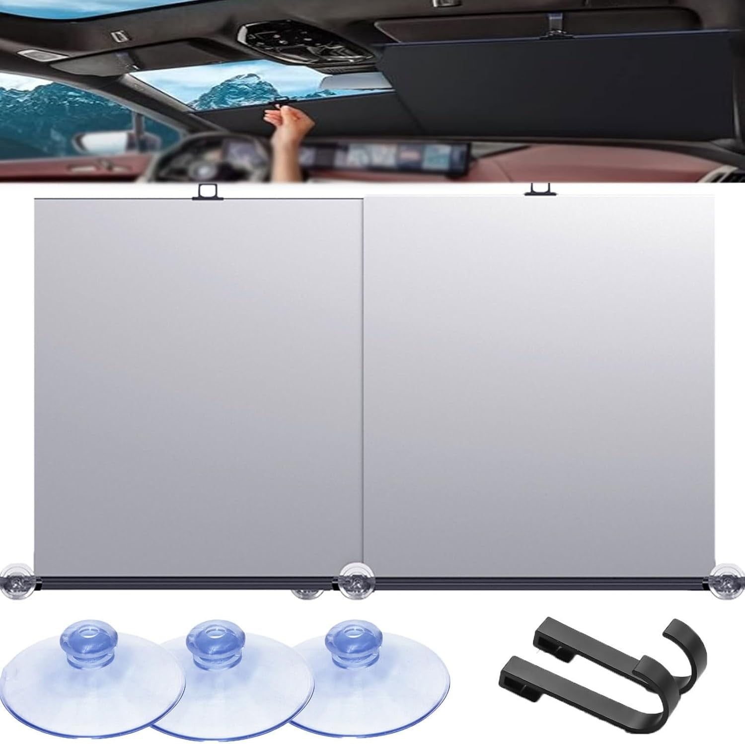 Automatic Retractable Car Sunshade for Windshield - Universal Fit Front ...