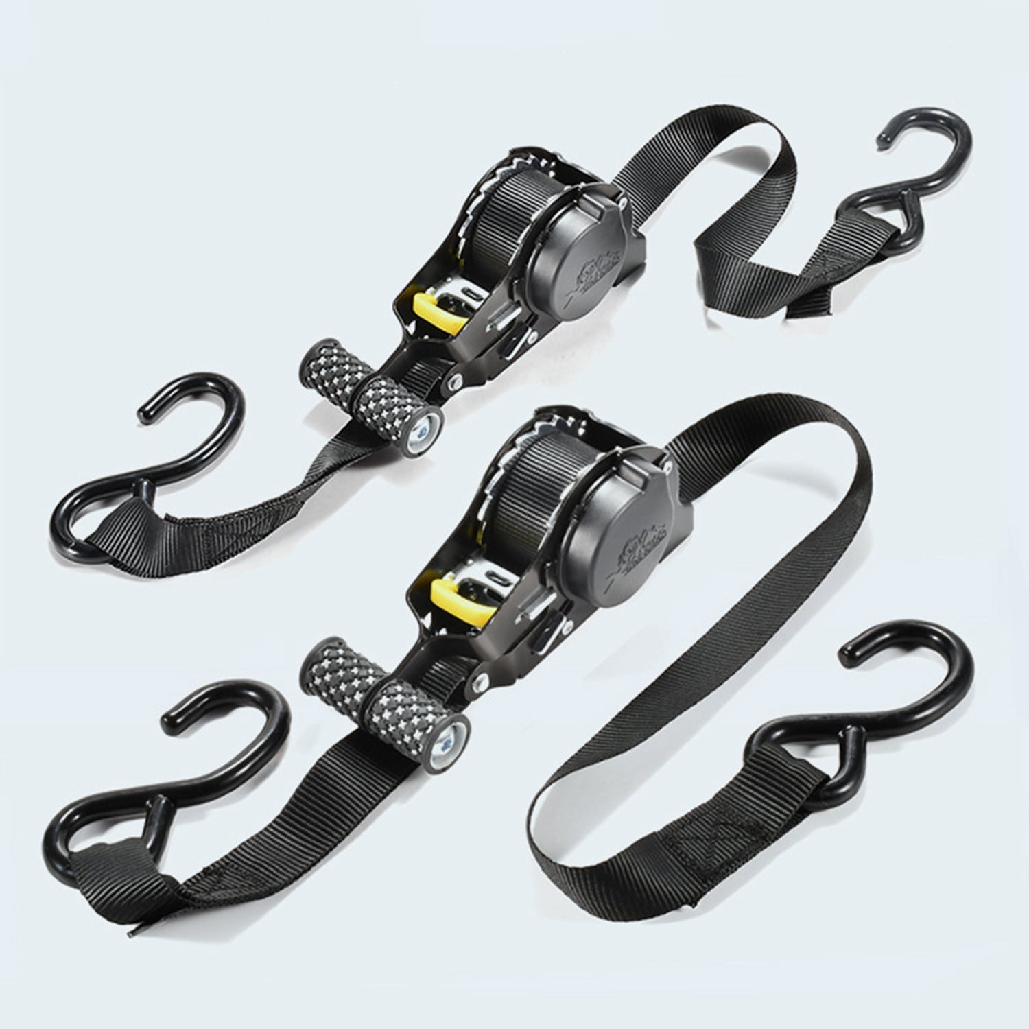 Automatic Retractable Ratchet Tie Down Straps, 2-Pack, 1 in x 10 ft ...