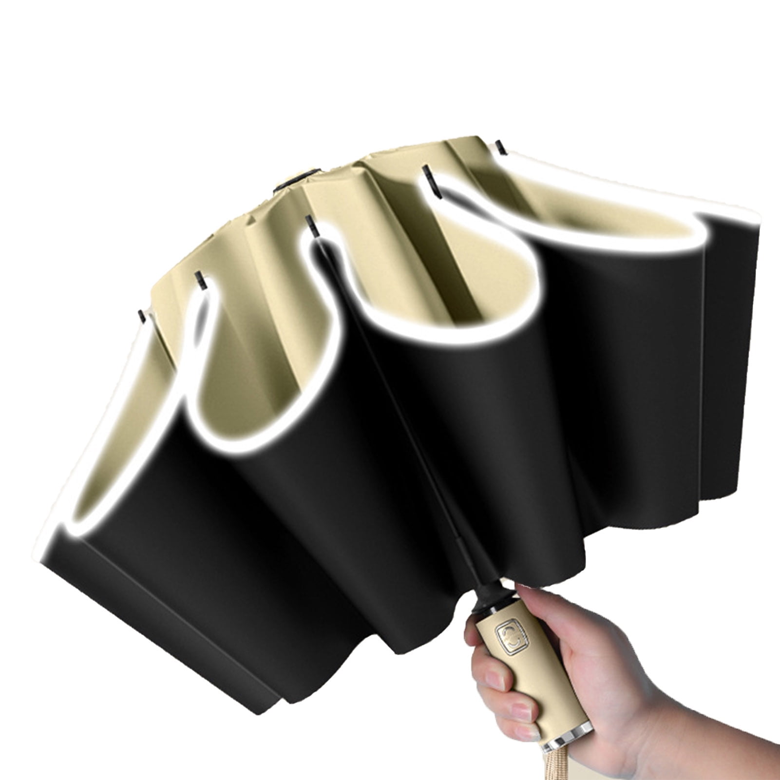 Automatic Reverse Umbrella Large One Key Control with Reflective Strip ...