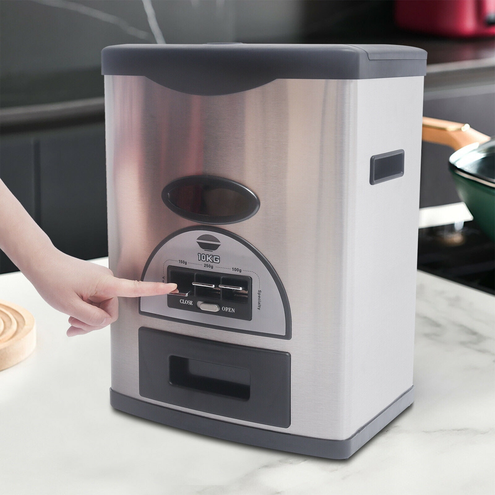 Automatic Rice Dispenser Large Grain Food Container 10kg/22Lbs Rice ...