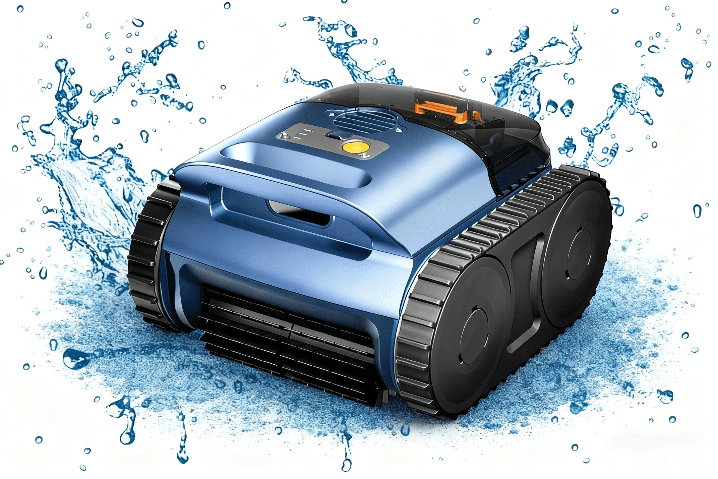 Automatic Robotic Pool Cleaner, Cordless Pool Vacuum with High-Suction ...