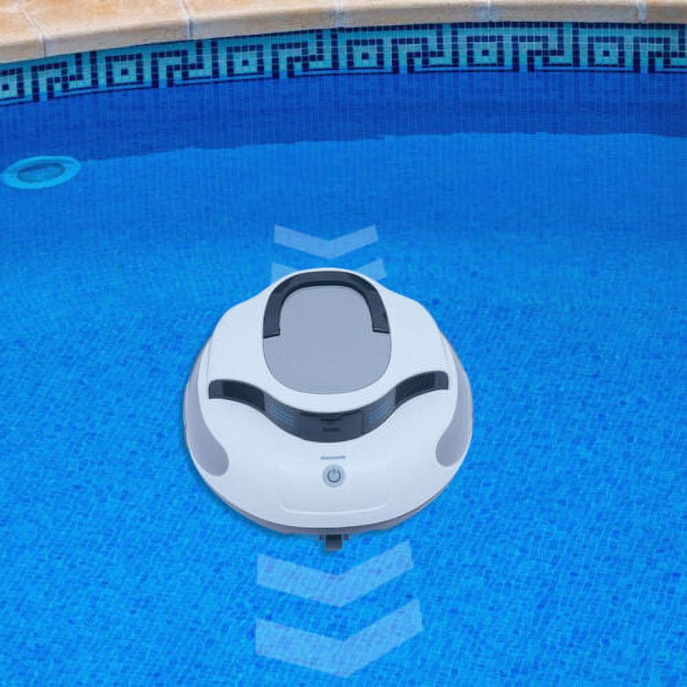 Automatic Robotic Pools Vacuum Cleaner Dual-Motor Self-Parking LED ...