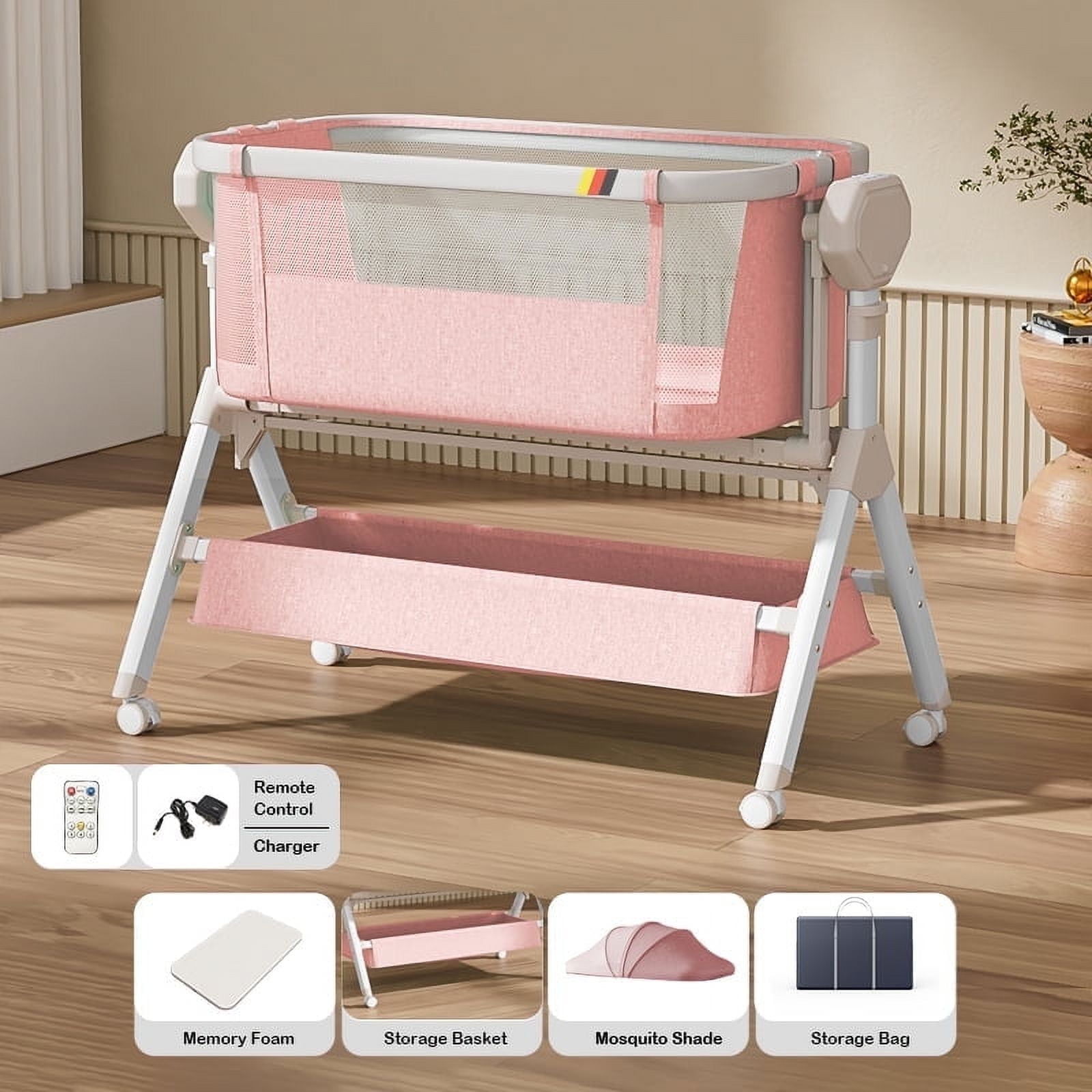 Automatic Rocking Bassinet Baby Cribs Bedside Sleeper Newborn Sleeping ...