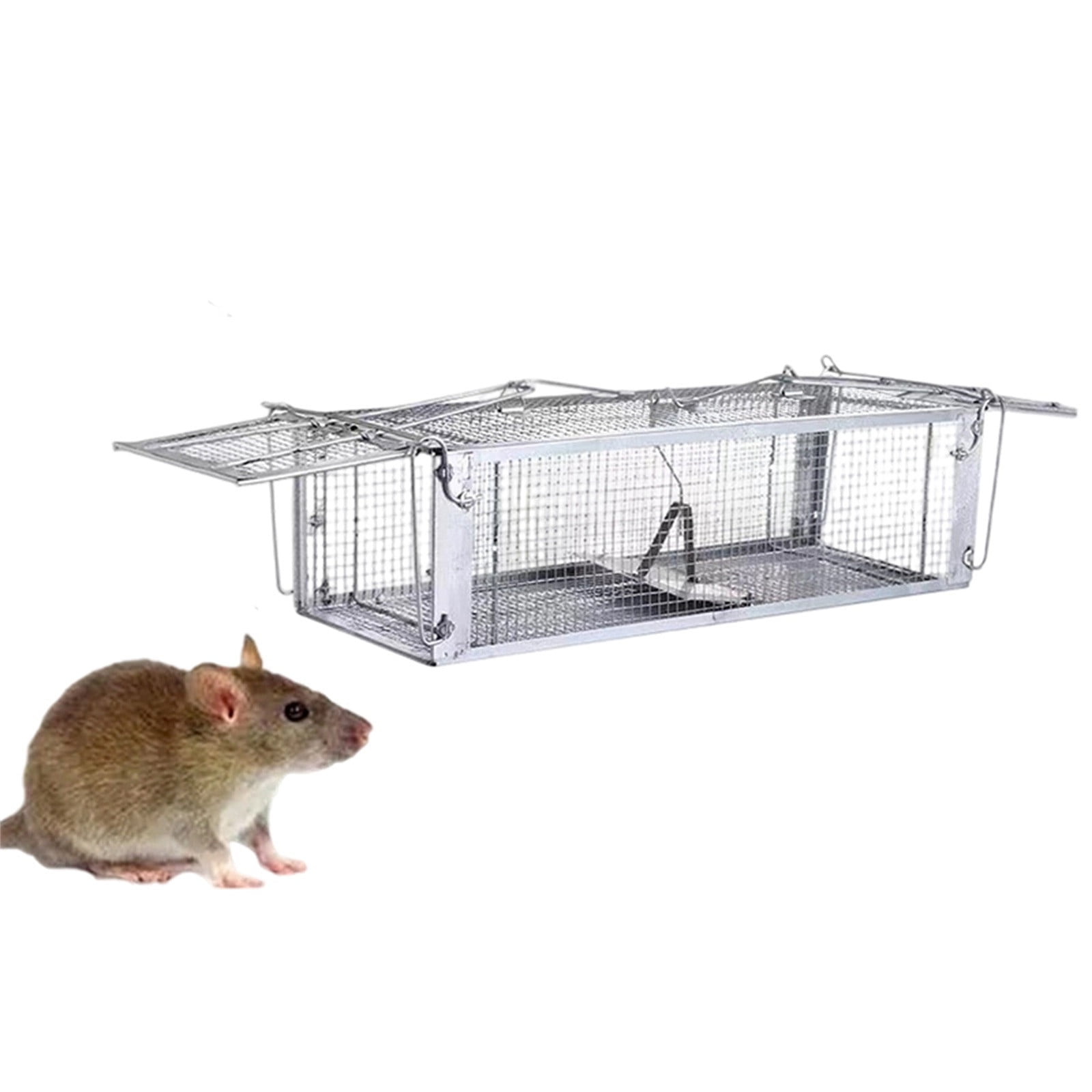 Automatic Rodent Trap Cage for Large Rats - Reusable Indoor/Outdoor ...