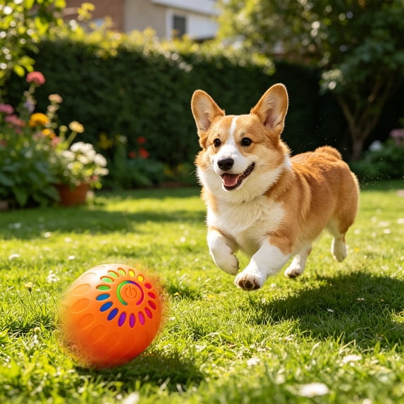 Automatic Rolling Dog Ball Motorized Interactive Chew Proof Molar Toy ...