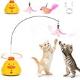 Automatic Rotating Cat Teaser Wand, Interactive Motion-Sensor Toy for ...