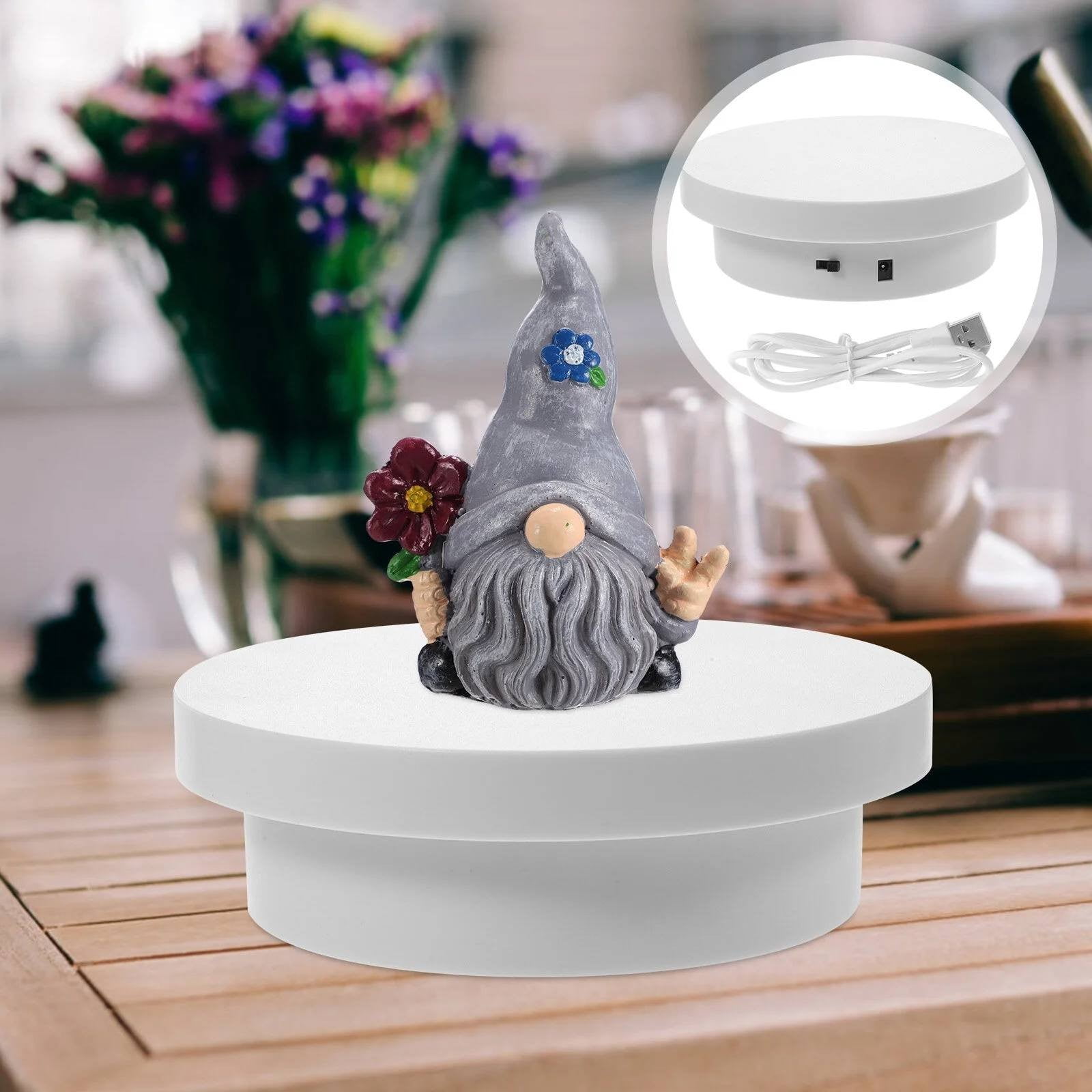 Automatic Rotating Display Stand Showcase Turntable 360 Jewelry Display ...