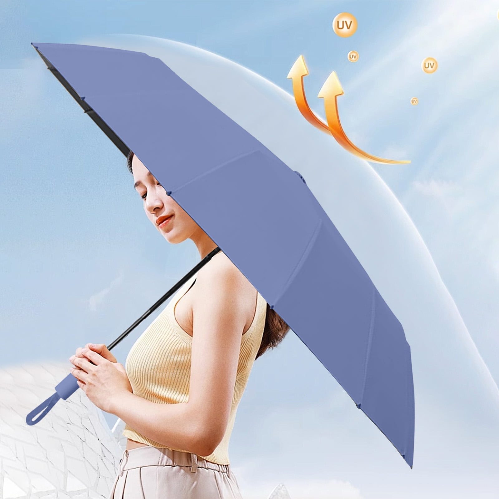 Automatic Rotating Umbrella,Foldable Design,Lightweight Travel,Easy ...