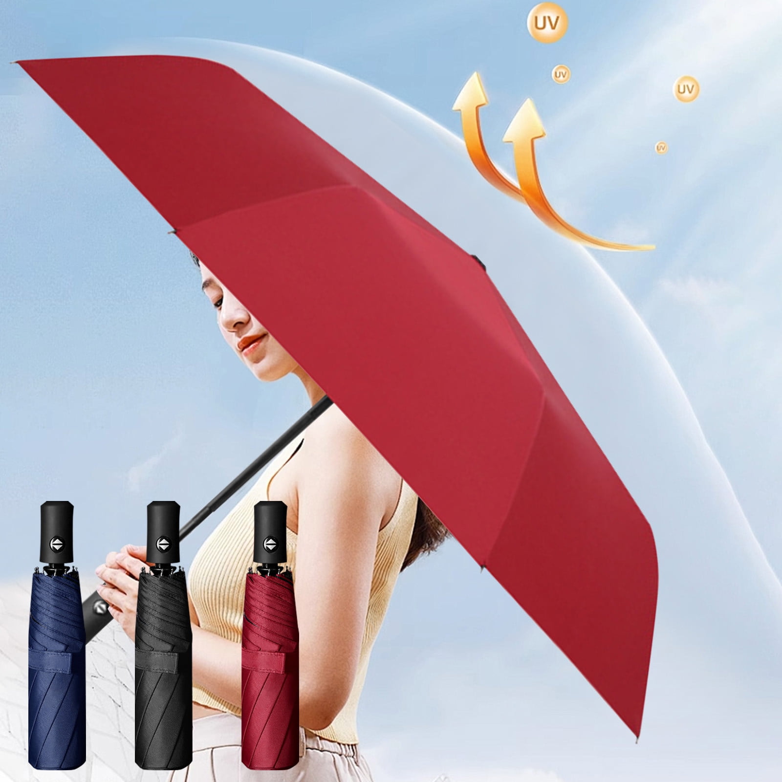 Automatic Rotating Umbrella, Foldable Design, Windproof Frame, Portable ...