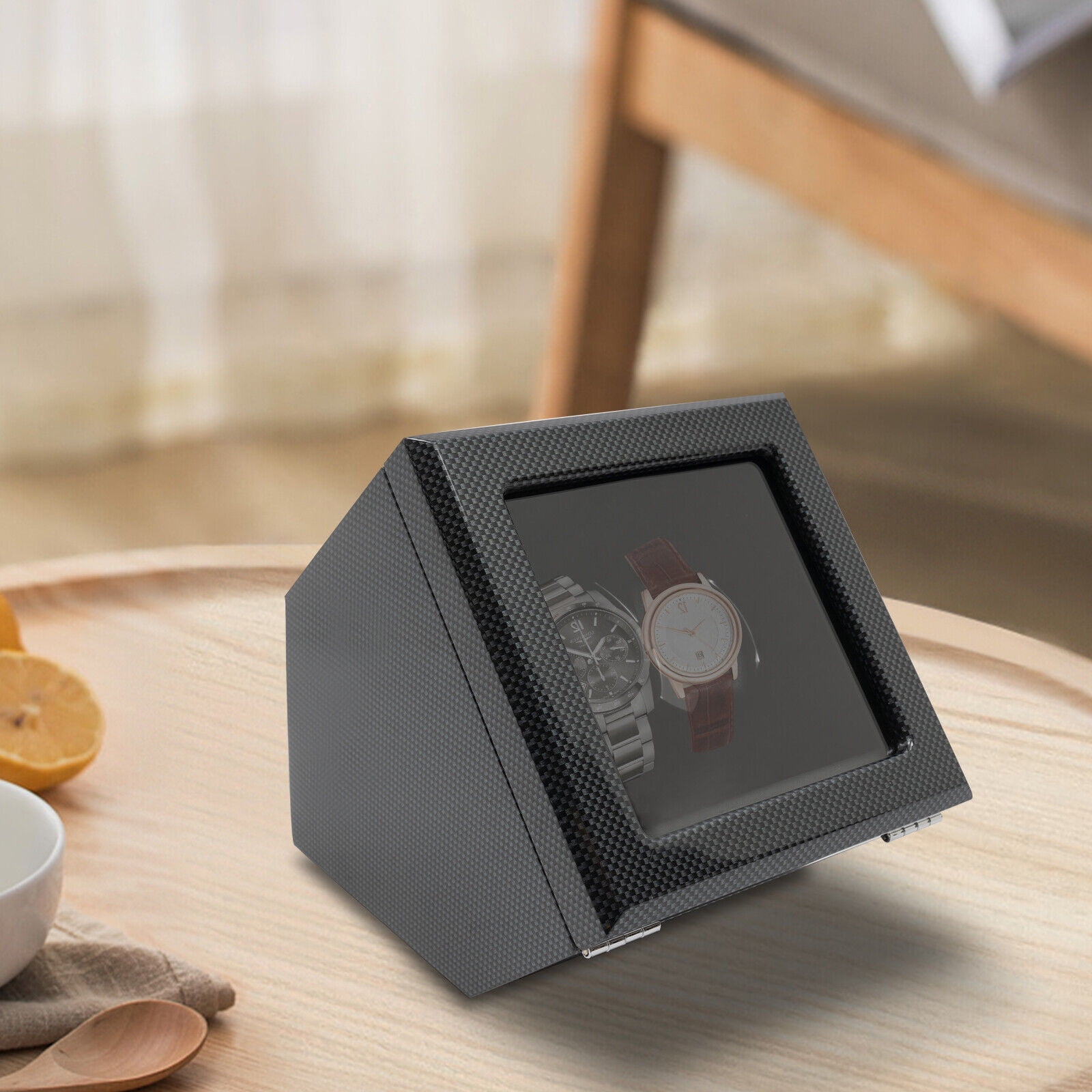 Automatic Rotation Watch Winder 2 Watch Storage Carbon Fiber Watch ...