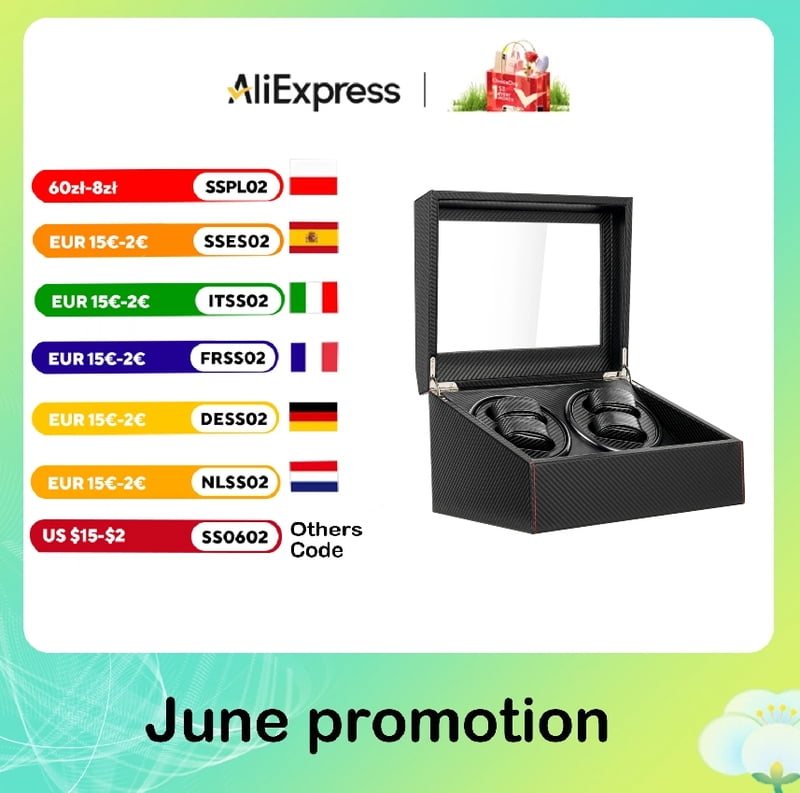 Automatic Rotation Watch Winder Box 4+6 Self Winding Display Box ...