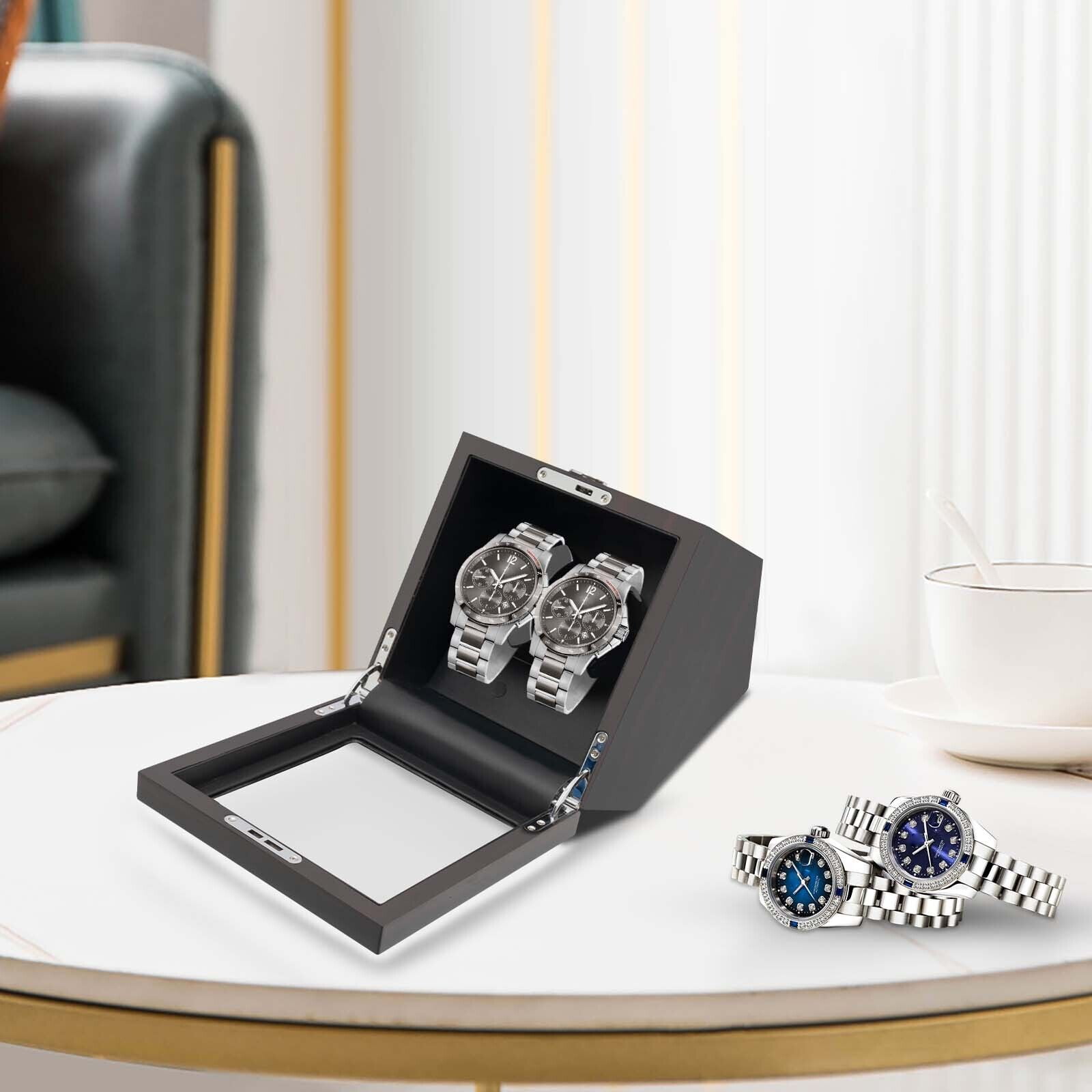 Automatic Rotation Watch Winder for 2 Watches Display Case Wacth Box ...