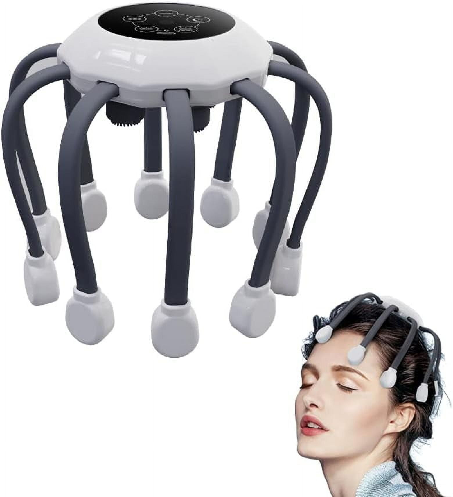Automatic Scalp Massager Octopus Head Massager with 14 Vibrating ...