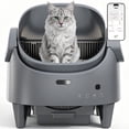 Automatic Self-Cleaning Cat Litter Box with Open-Top Design, App ...