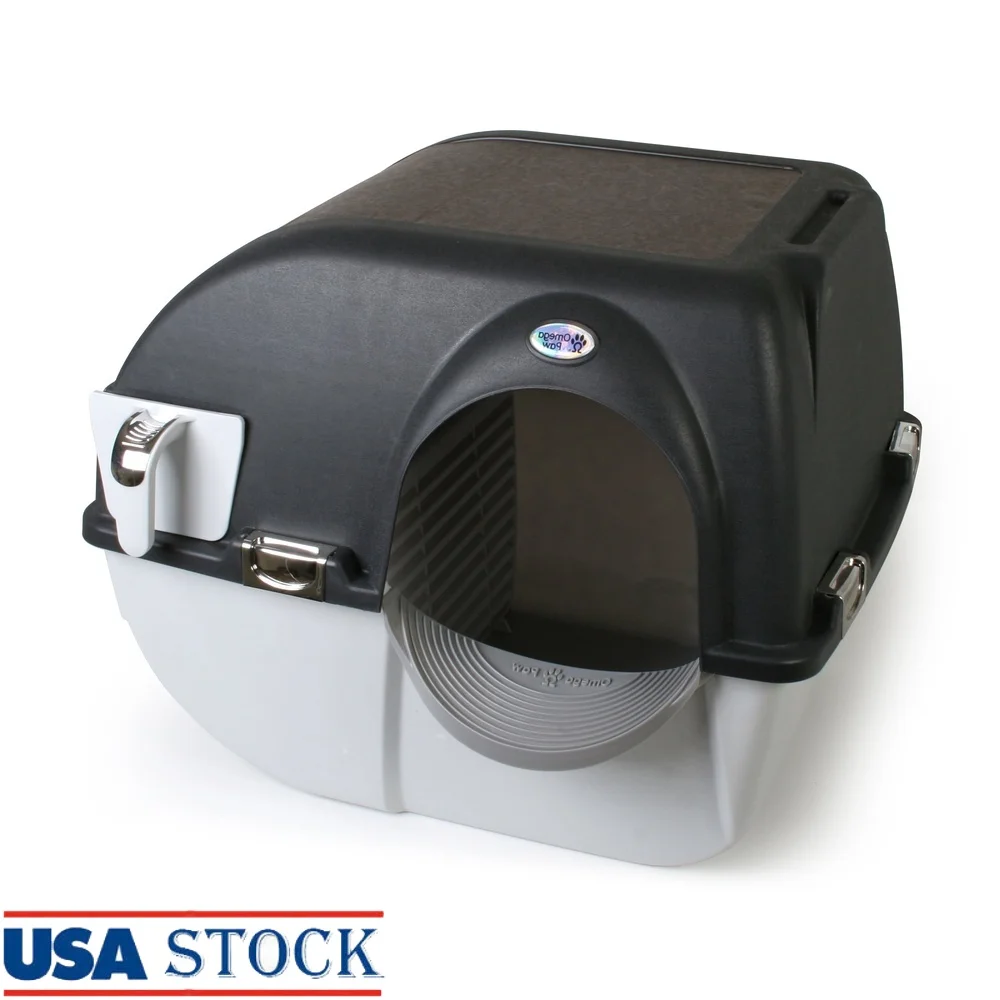 Automatic Self-Cleaning Cat Litter Box with Pull-Out Waste Tray Durable ...