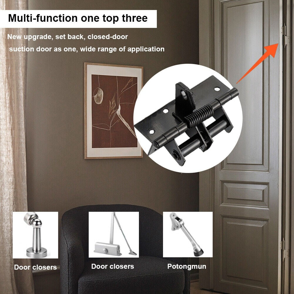 Automatic Self-Closing Door Hinges Heavy Duty Spring Door Closer for ...