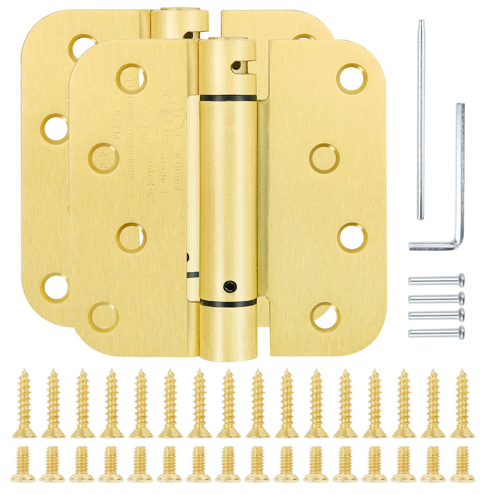 Adjustable Spring Hinges, 4" X 4" with 5/8" Radius in Oil Rubbed Bronze ...