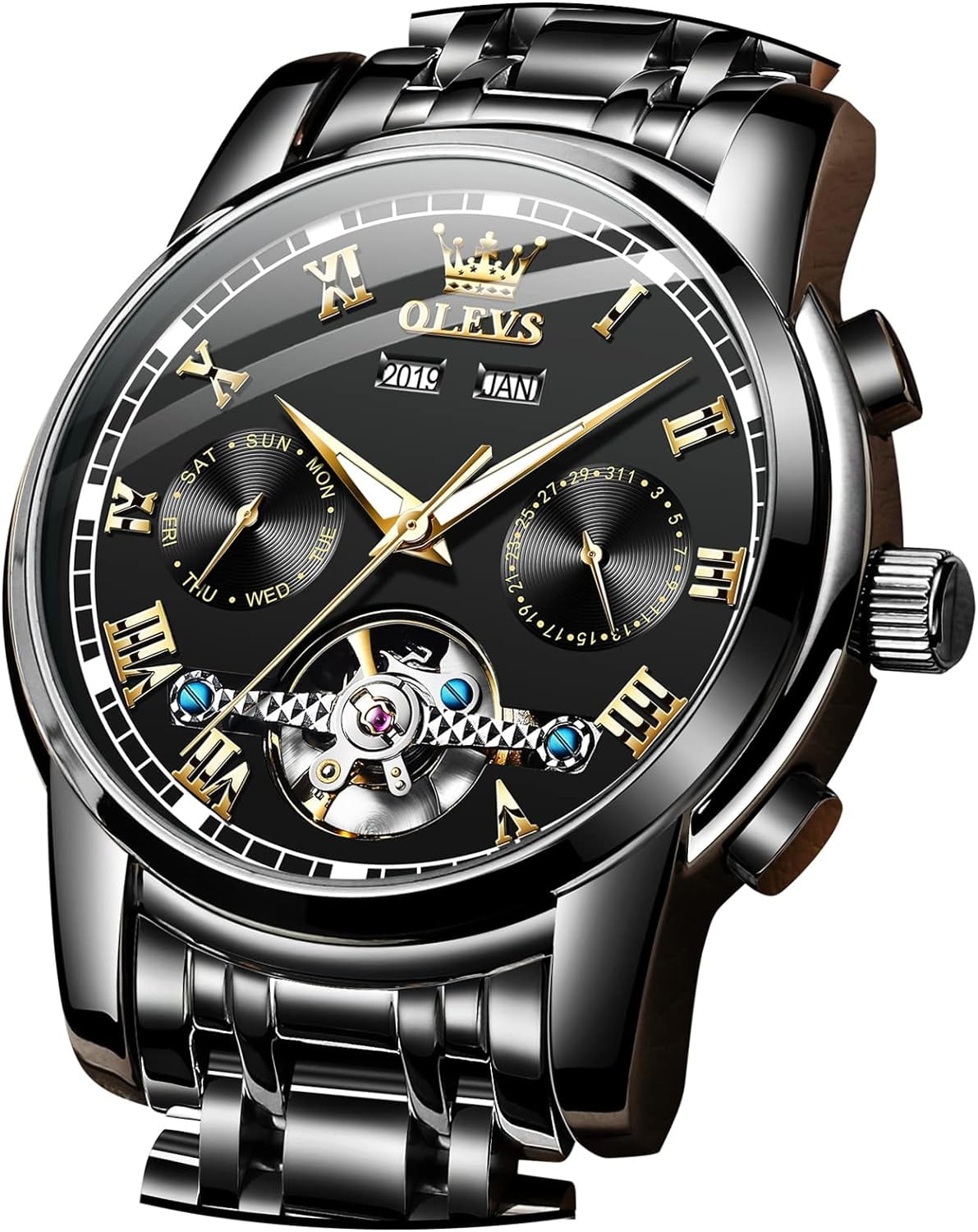 Automatic Self Winding Men's Watches Date Day Calendar Display ...