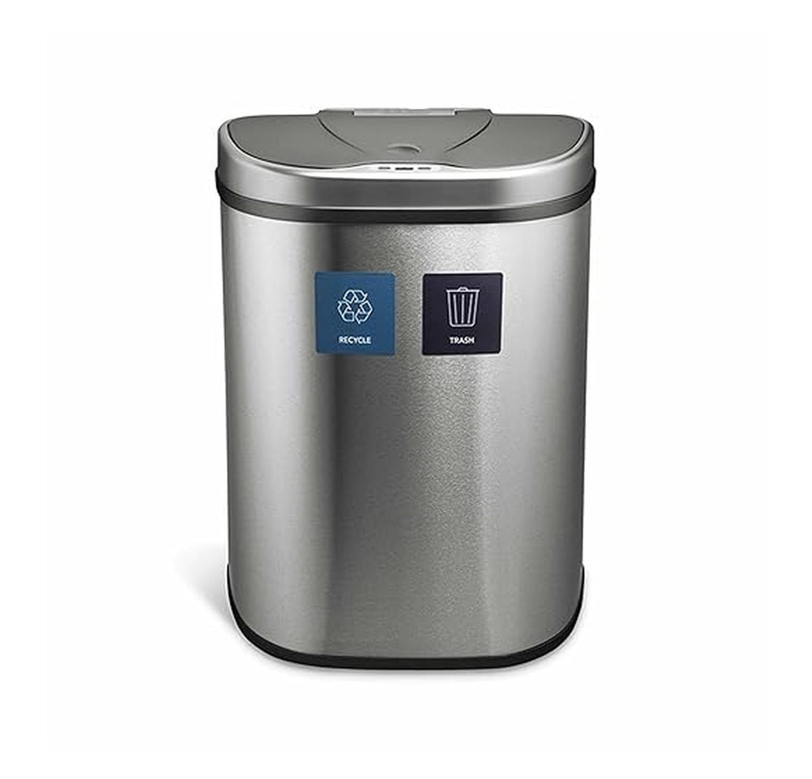 Automatic Sensor Trash Can Recycle Refuse Compartment Stainless Steel ...