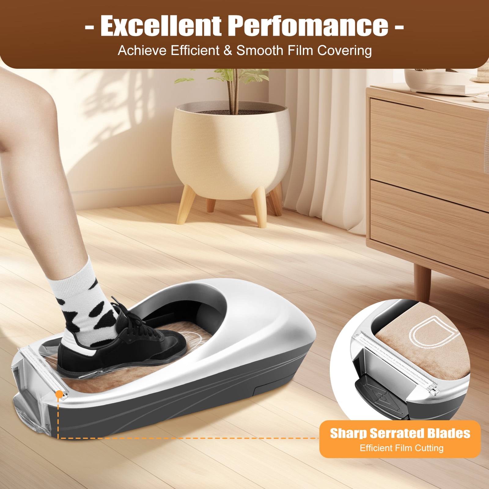 Automatic Shoe Cover Dispenser,500 times roll of shoe film , High ...