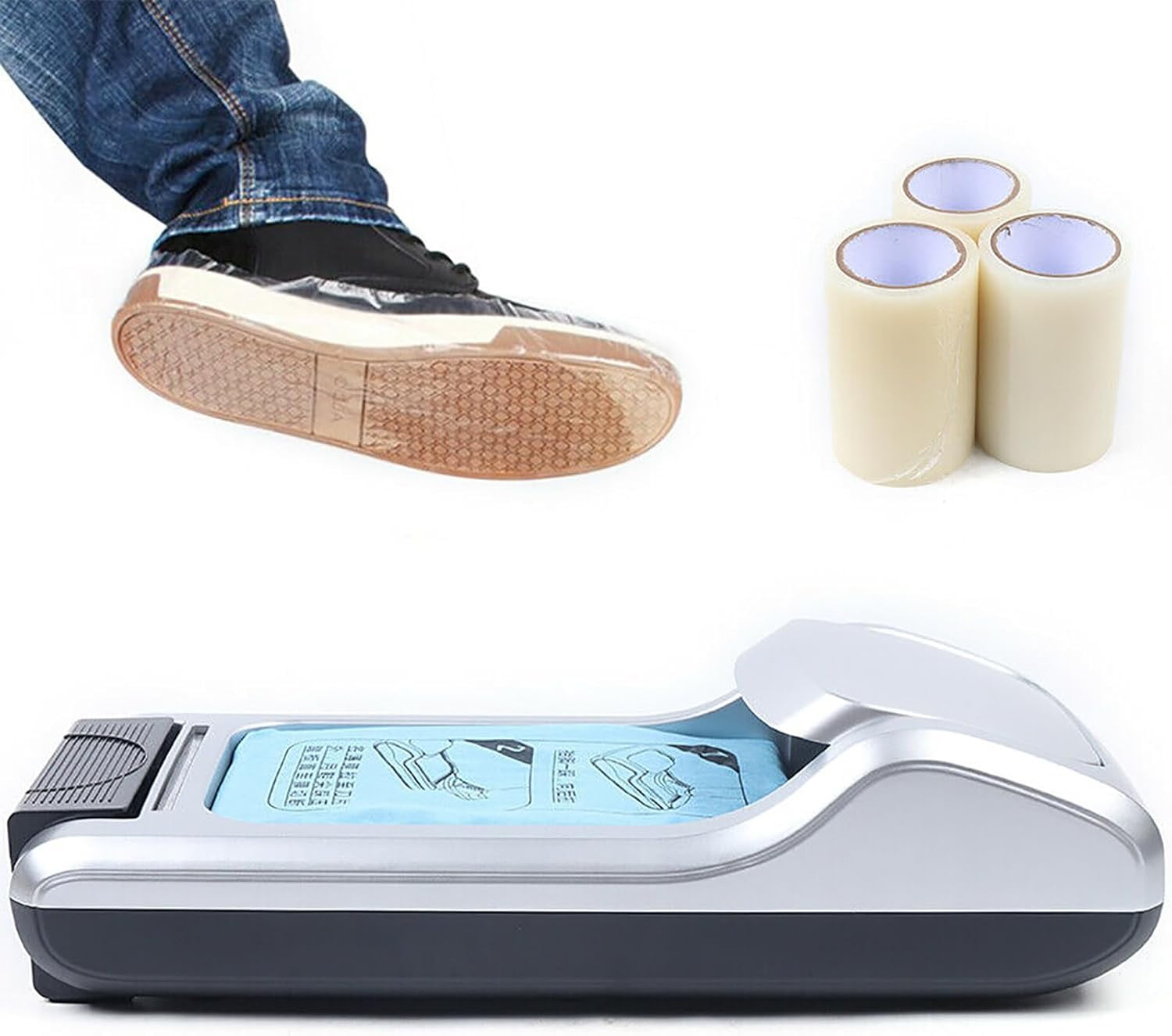 Automatic Shoe Film Dispenser with 3 Roll Shoe Film Shoe Wrapping ...