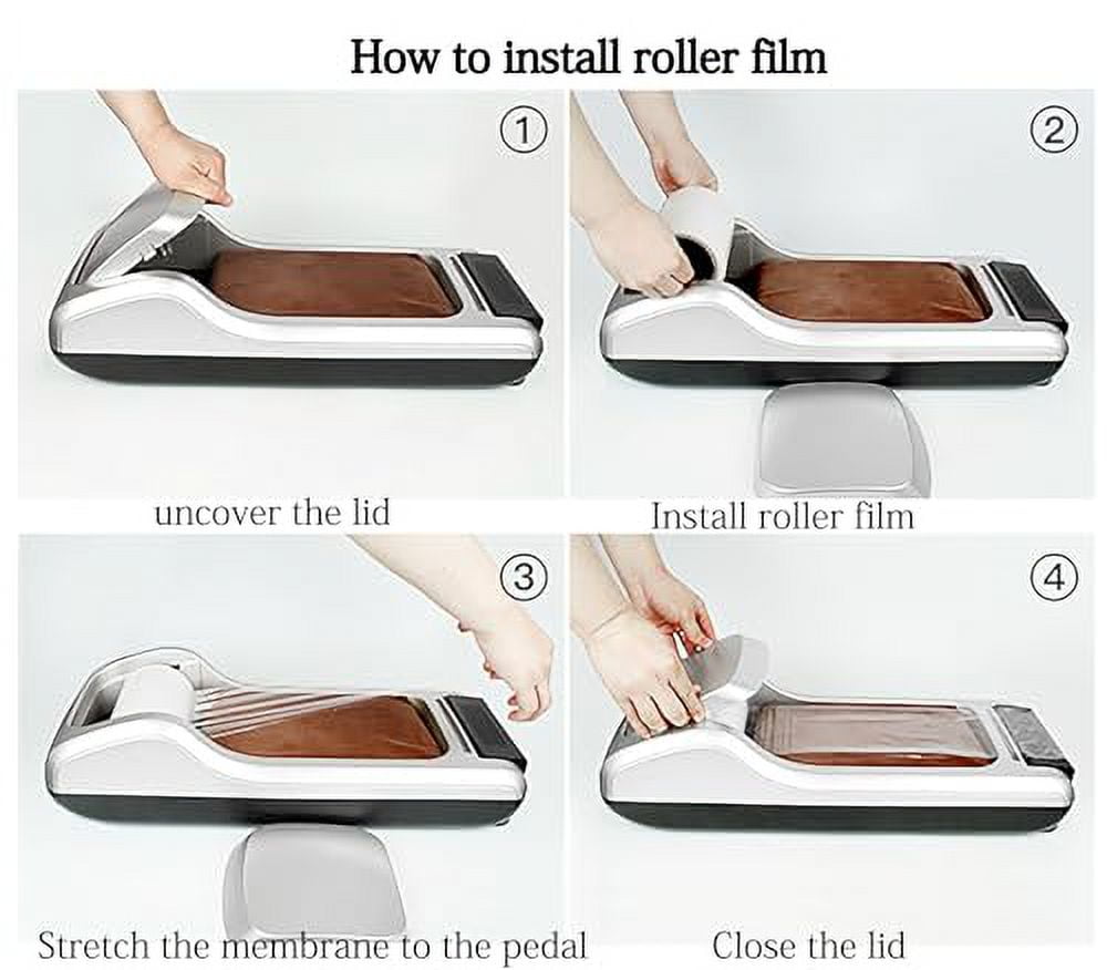 Automatic Shoe Film Machine, Shoe Cover Dispenser with 3 Rolls of Film ...