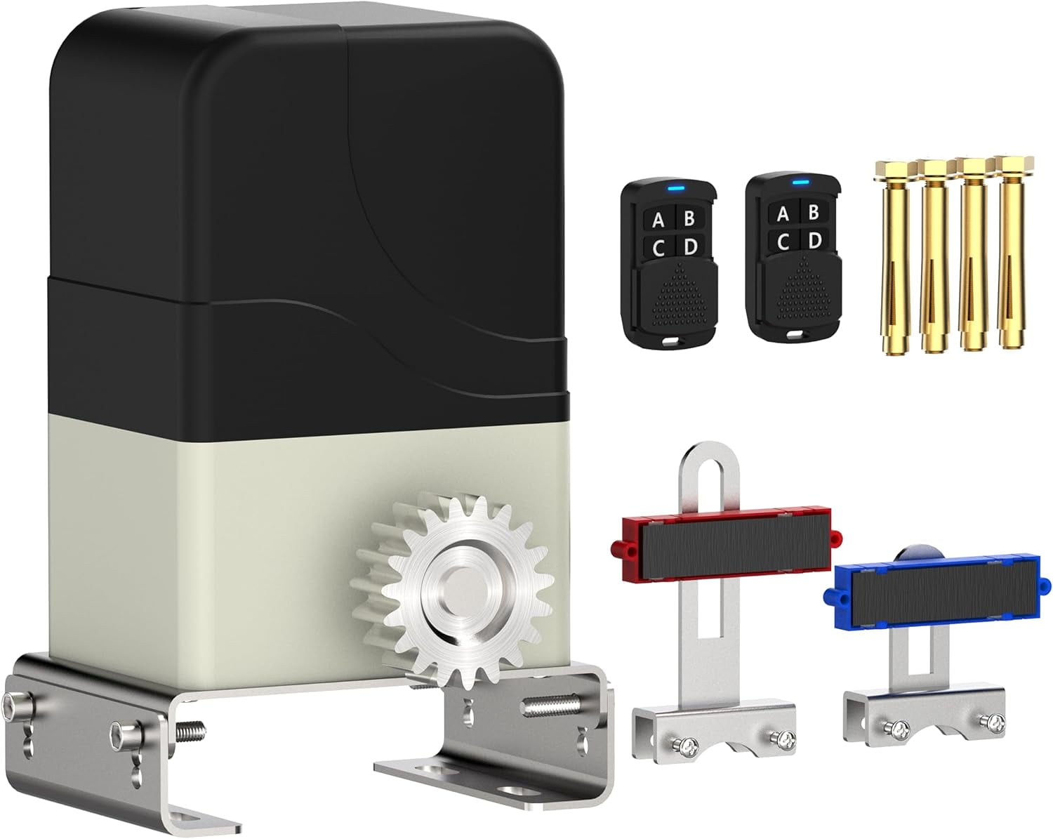 Automatic Sliding Gate Opener 900lbs with 2 Remote Controls, Rack Driven Slide Gate for Driveway ...