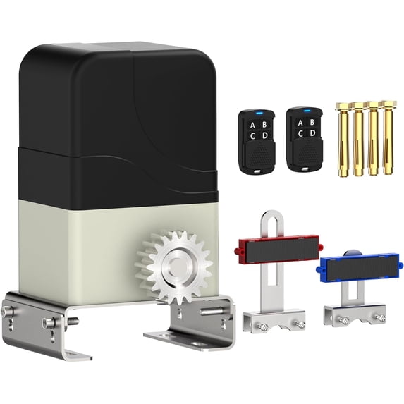 Automatic Sliding Gate Opener 900lbs with 2 Remote Controls, Rack ...