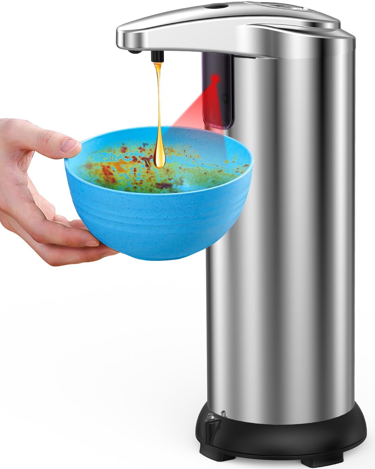 Automatic Soap Dispenser, 9.5oz Touchless Dish Soap Dispenser with ...