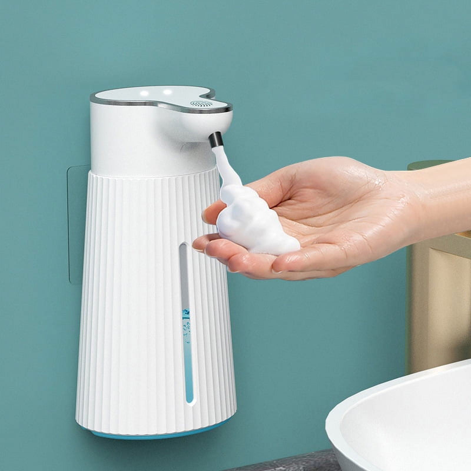 White Automatic Foaming Soap Dispenser, 400ml Touchless, USB Quick ...